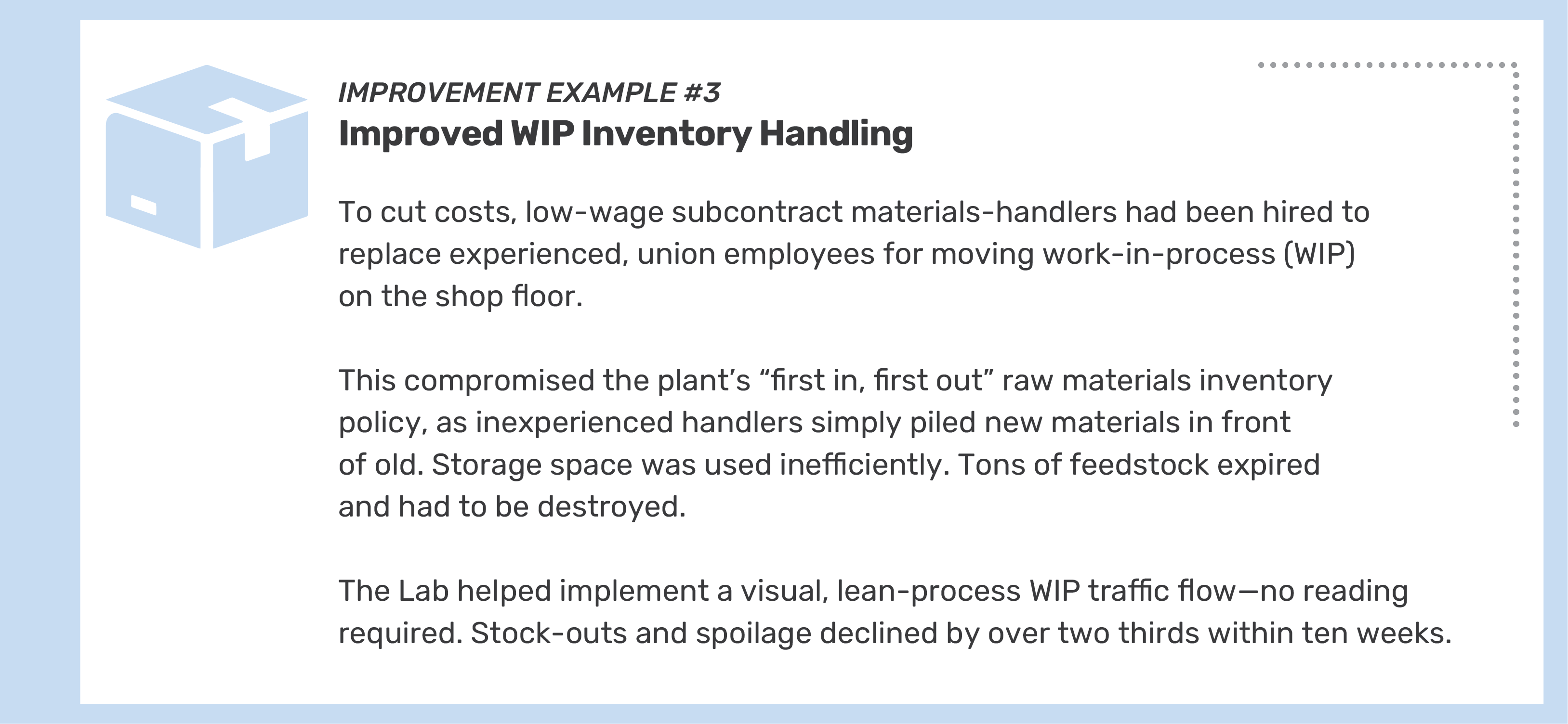 How to create improved WIP inventory handling Auto Parts–Tire ...