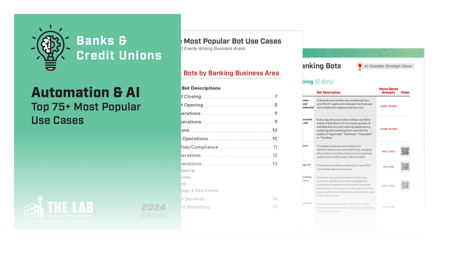 Automation & AI Use Case Catalog: Banks & Credit Unions - The Lab Consulting