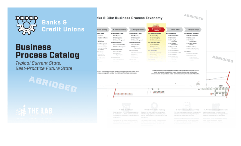 Business Process Catalog: Banks & Credit Unions - The Lab Consulting
