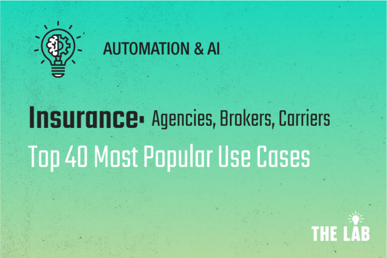 Automation & AI Use Case Catalog: Insurance - The Lab Consulting