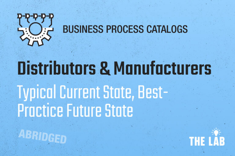 Business Process Catalog: Distributors & Manufacturers - The Lab Consulting