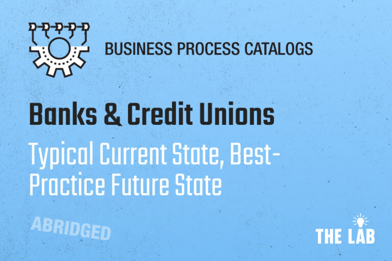 Business Process Catalog: Banks & Credit Unions - The Lab Consulting